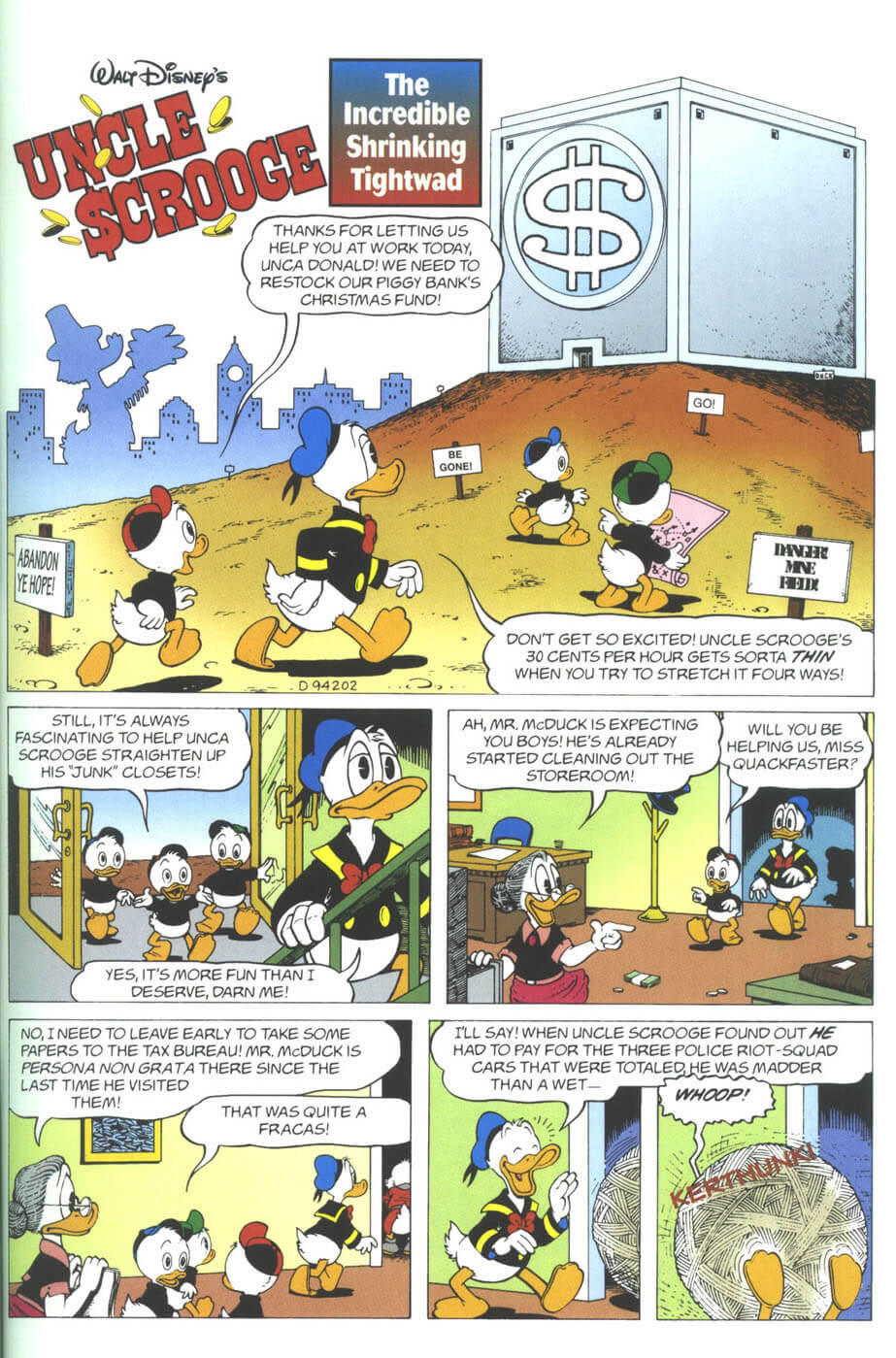 "The Incredible Shrinking Tightwad" by Don Rosa | D.U.C.K. dedication